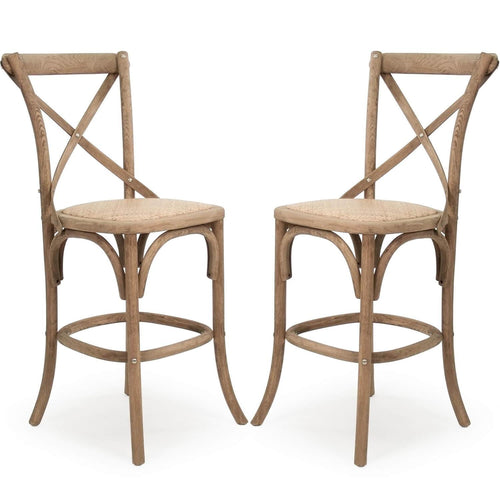 Natural Oak Parisian Cafe Counter Stools