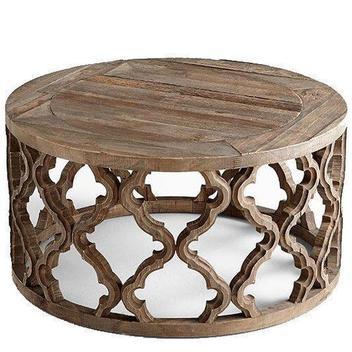 Natural Wood Quatrefoil Coffee Table – Belle Escape