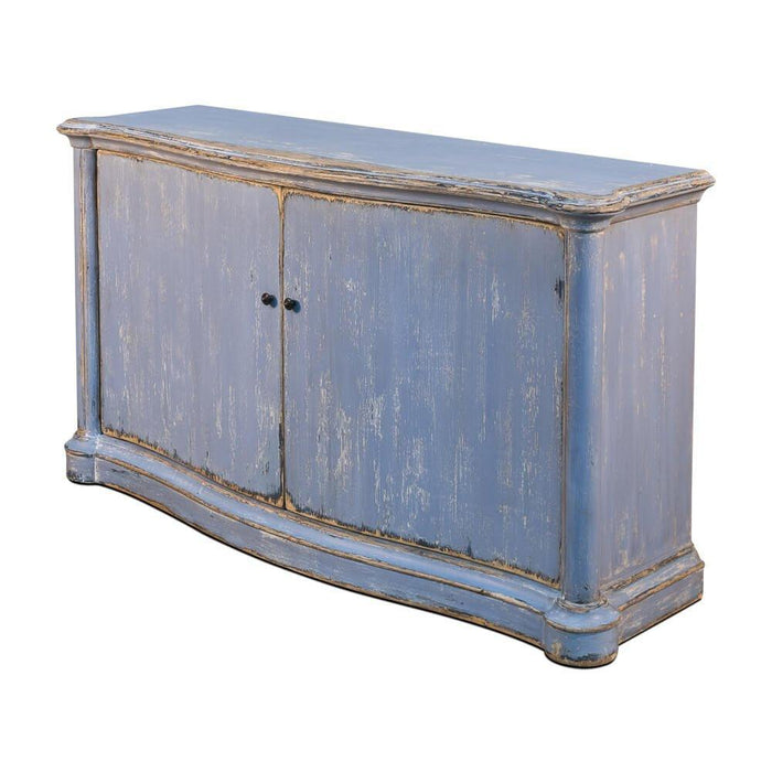 Ocean Blue Bowfront Sideboard - Curved Front with Two Doors