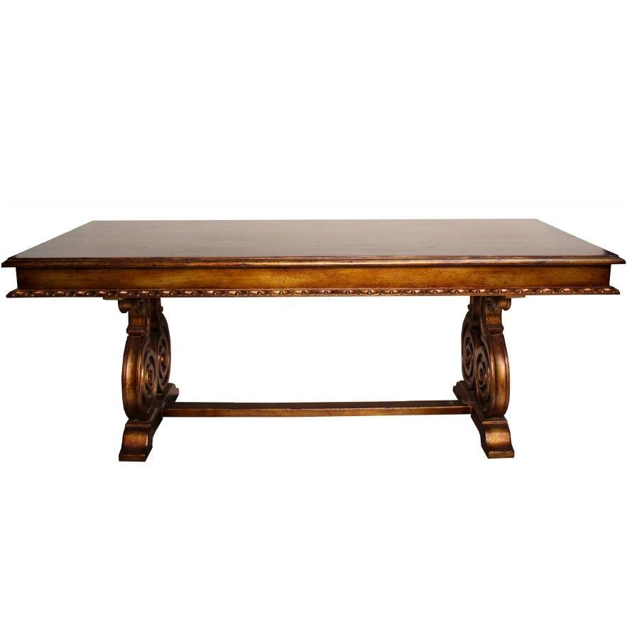 Ornate Painted Table with Drawers