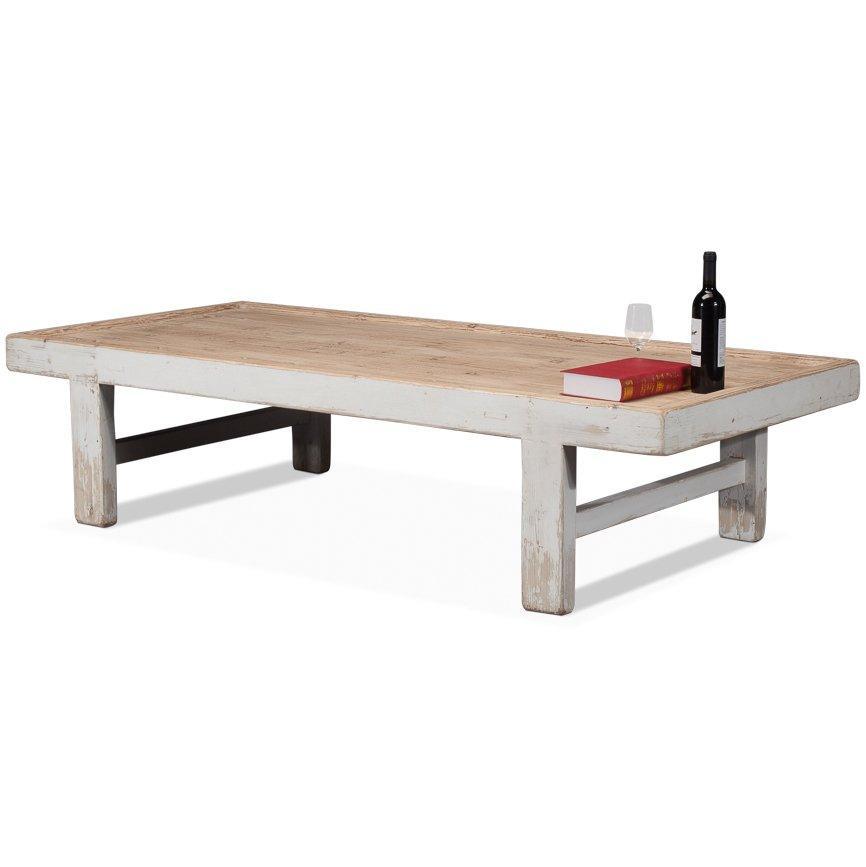 Oversized White Farmhouse Coffee Table – Belle Escape