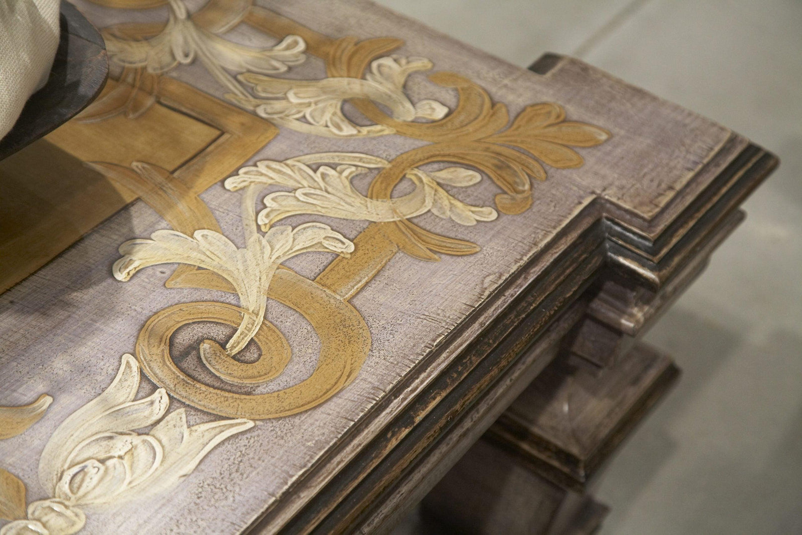 Painted Scroll Top Coffee Table