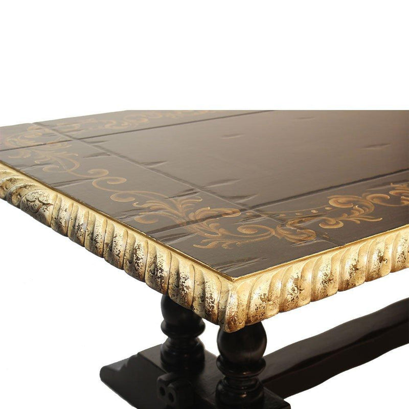 Pamplona Spanish Scroll Top Dining Table