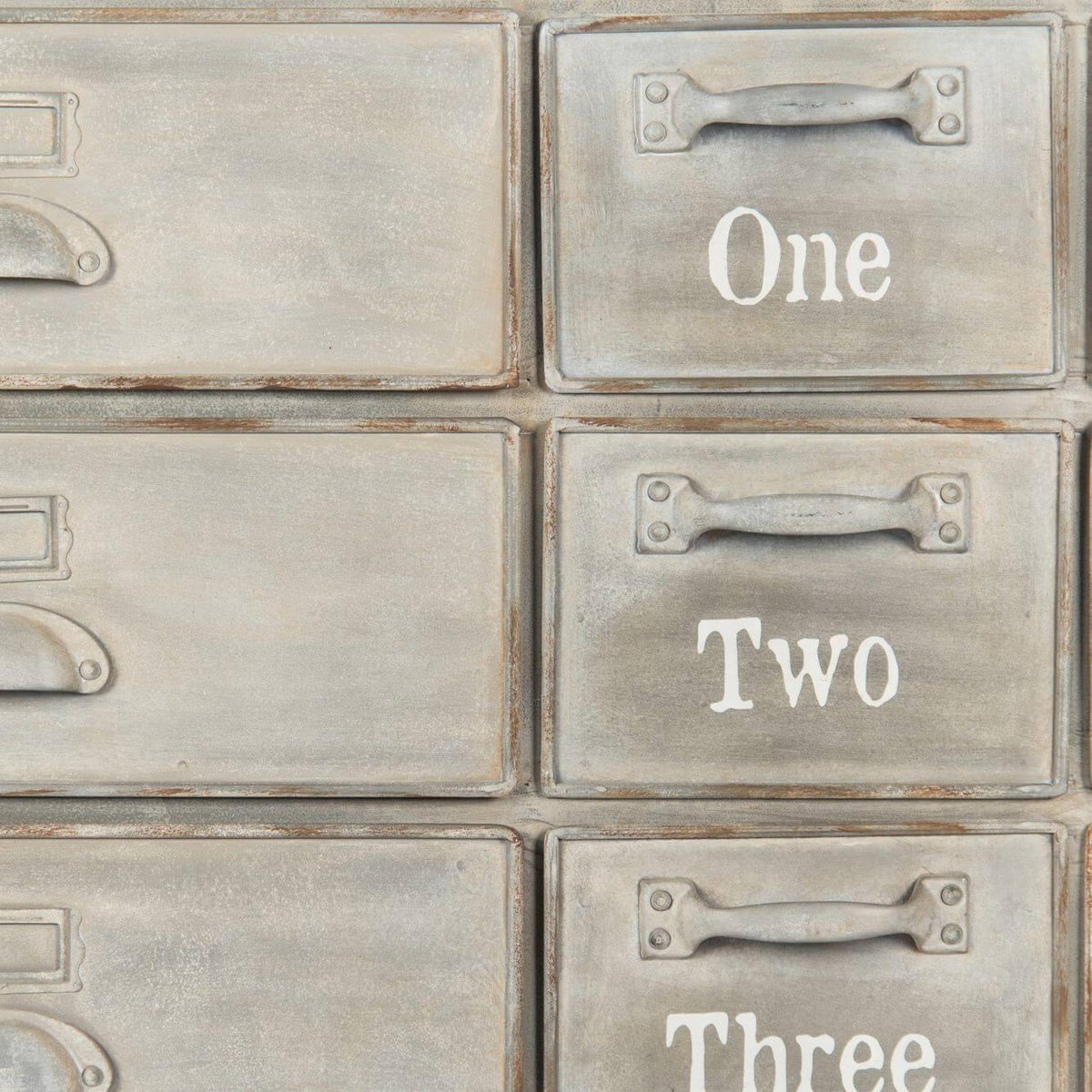 Patina Metal Numbers Chest | Industrial Chic – Belle Escape