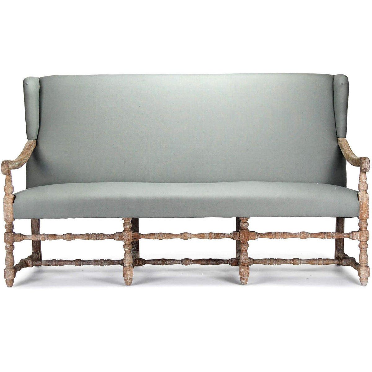 Sage Blue High Back Sofa Bench – Belle Escape