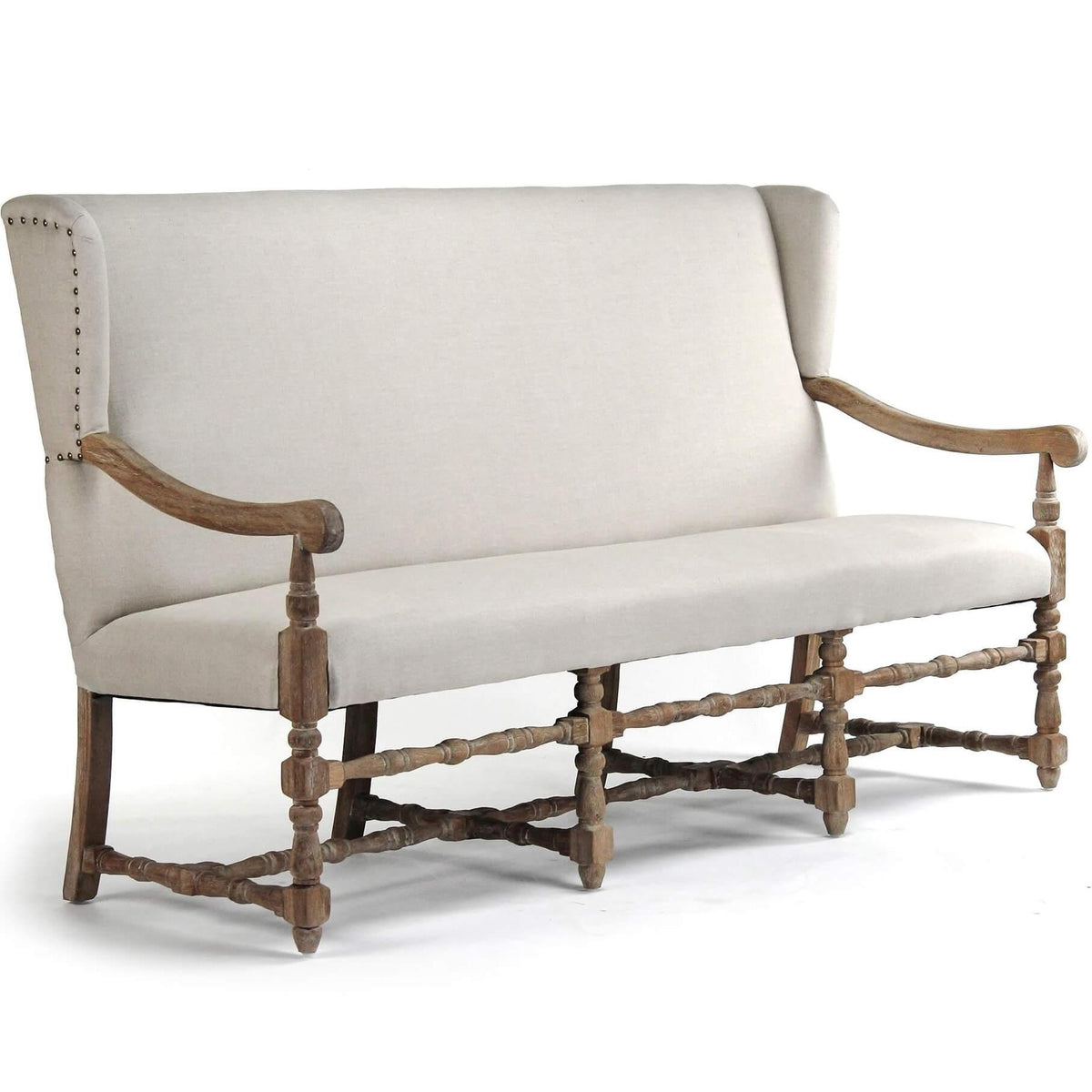 Provence Chic High Back Bench – Belle Escape