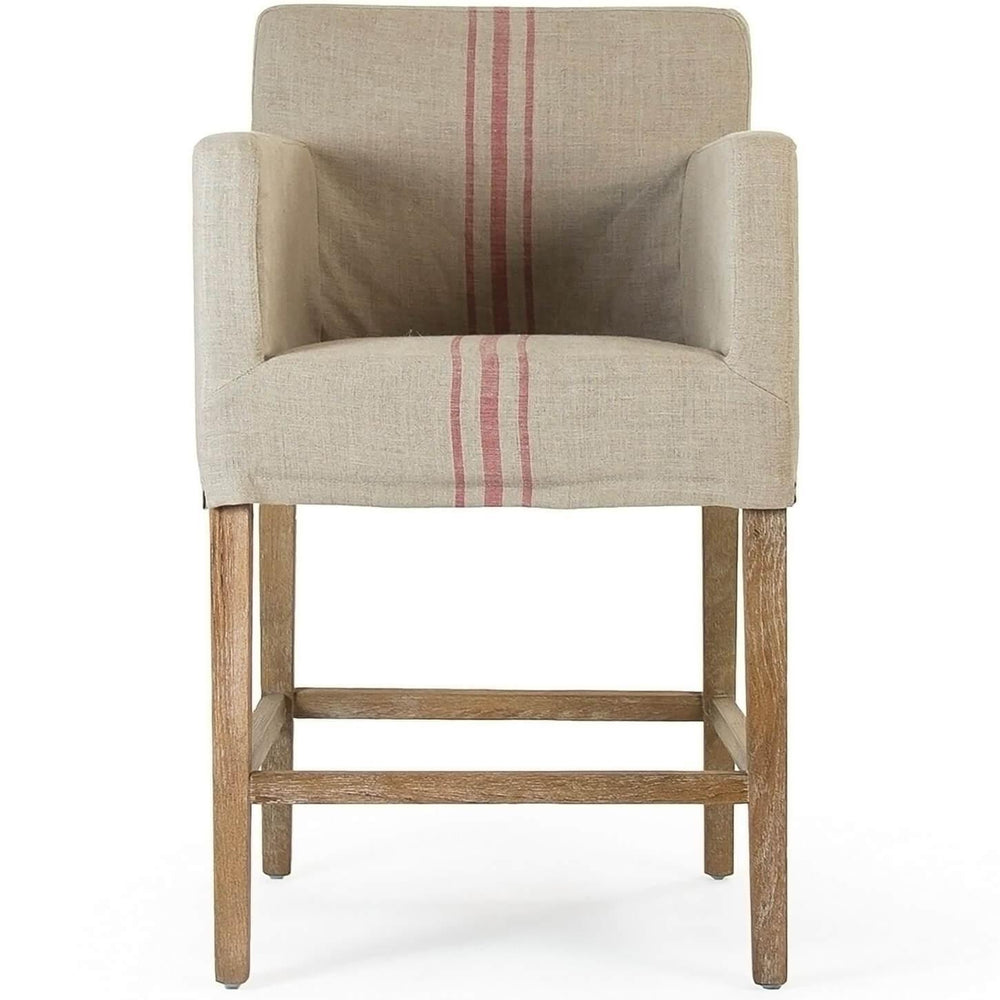 Red Striped Provence Counter Stools