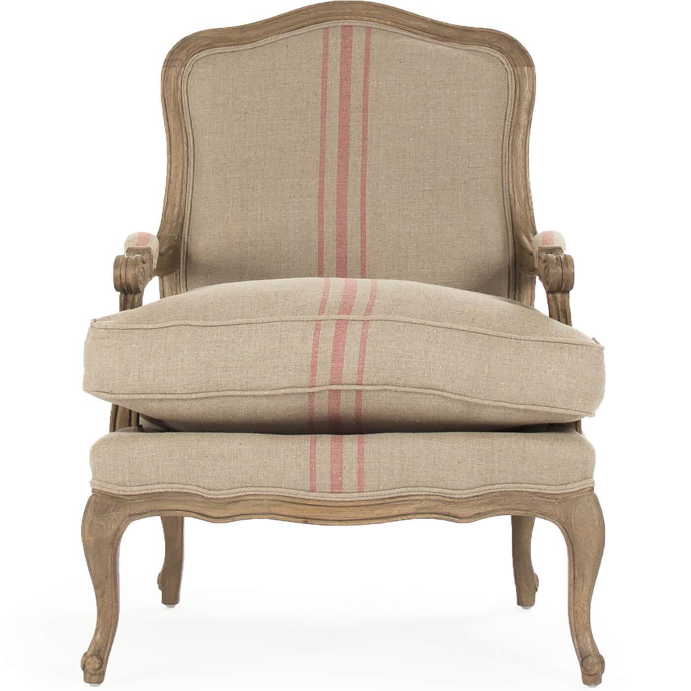 Red Striped Bastille Love Chair – Belle Escape
