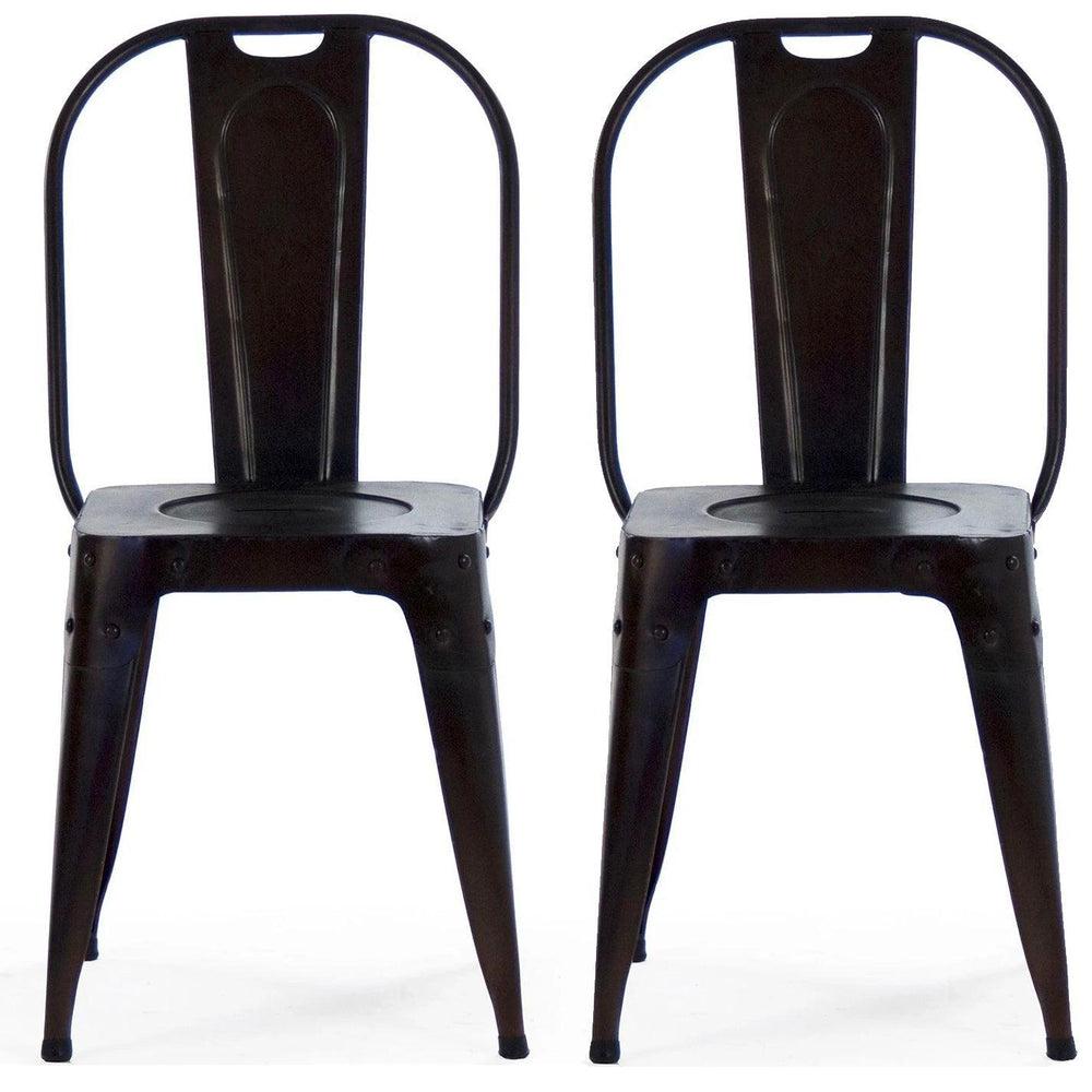Retro Black Metal Chairs | Industrial Chairs
