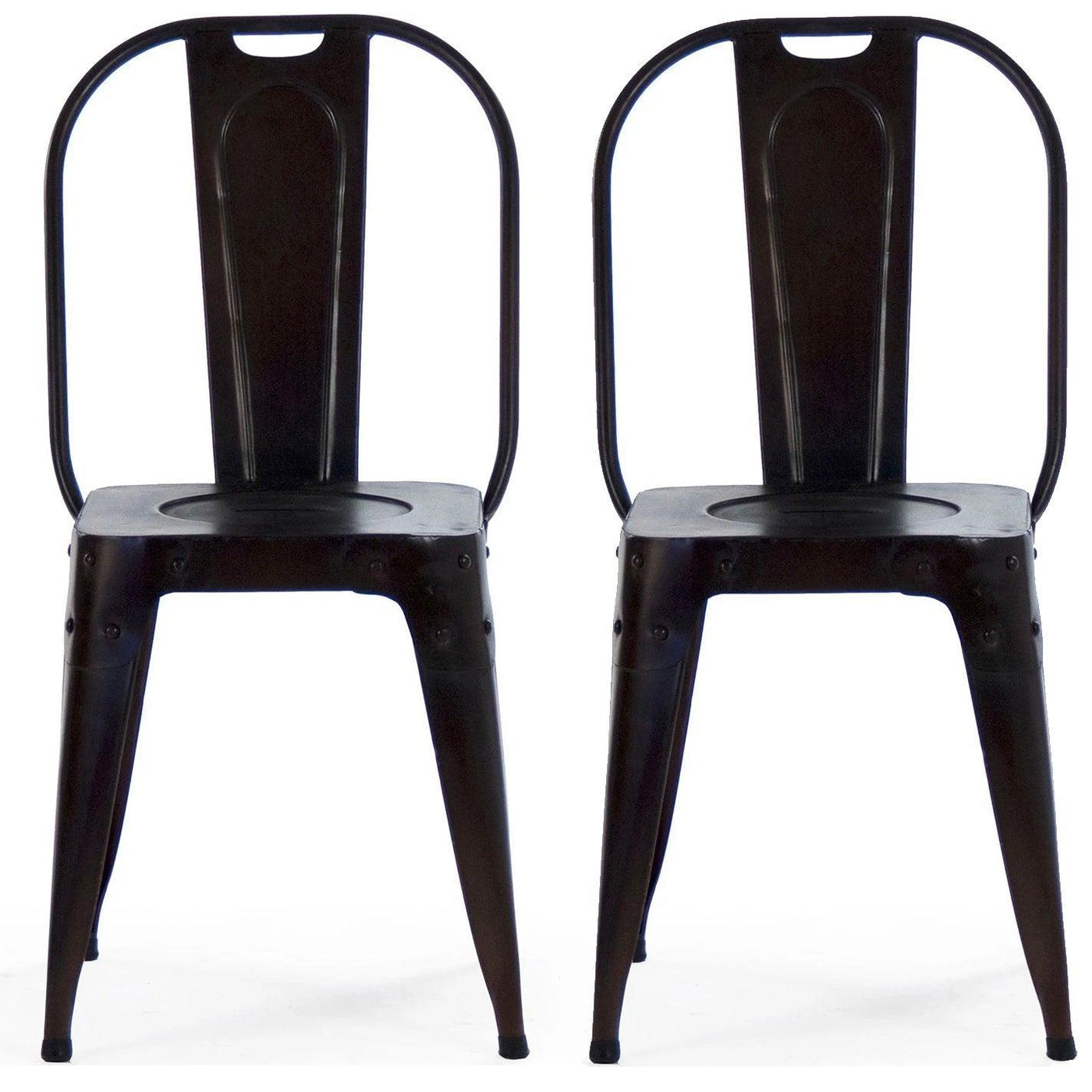 Retro Black Metal Chairs | Industrial Chairs