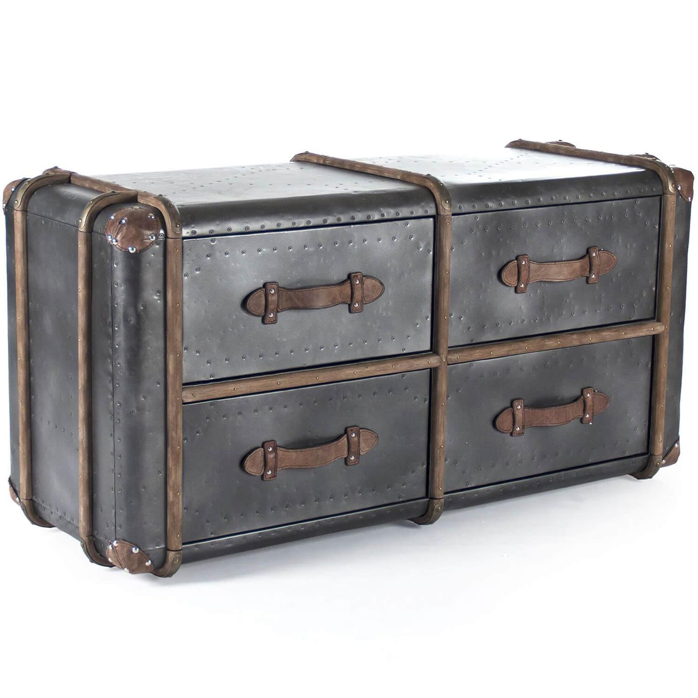 Riveted Iron Steam Chest | Industrial Chic