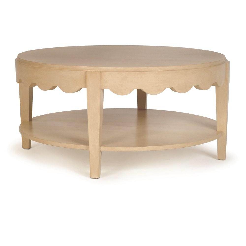 Liza Scalloped Wood Coffee Table Liza Scalloped Wood Coffee Table
