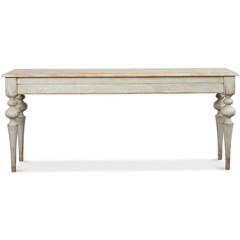 Sage Farmhouse Chic Console Table