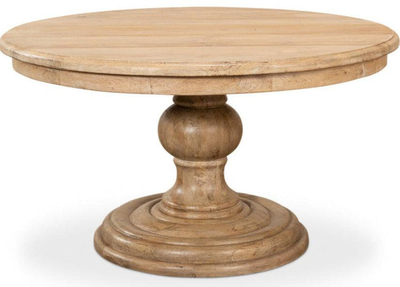 Natural Sienna Farmhouse Chic Round Dining Table