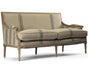 Striped French Louis Sofa | Natural Coastal