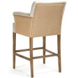 Tufted Jute Bar Stools - distressed frame