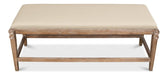 White Washed Oak Parlor Bench